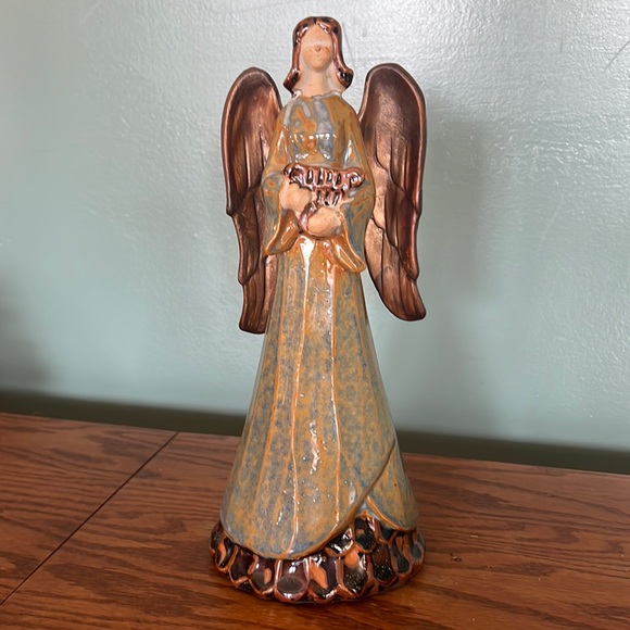 Pier 1 | Accents | Pier Ceramic Angel Light Cobalt Blue Robe Holding A ...